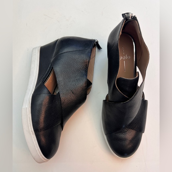 Paolo | Shoes | Linea Paolo Faith Wedge Sneaker Black Shoe Size 95 ...